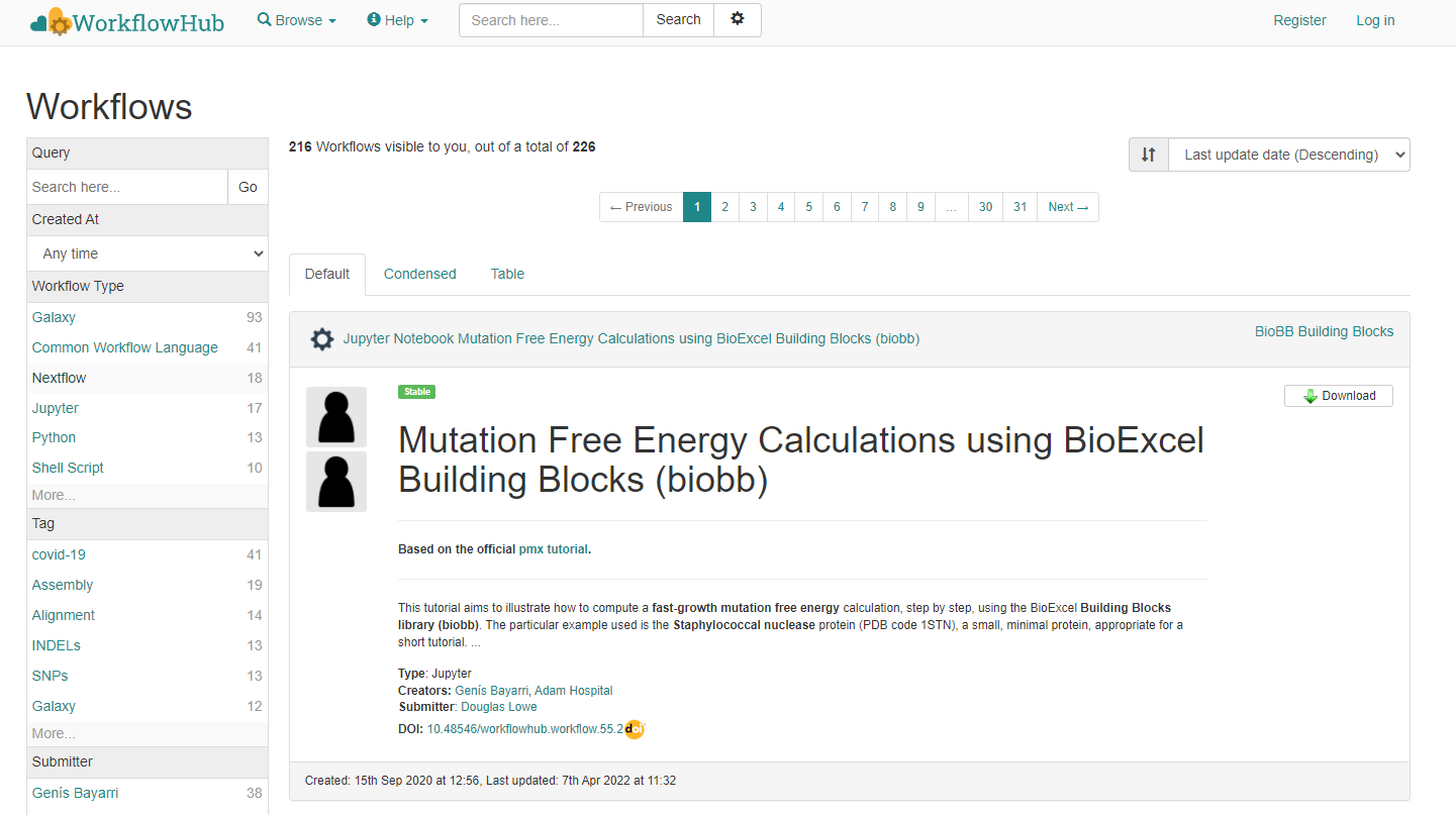 WorkflowHub | Workflows